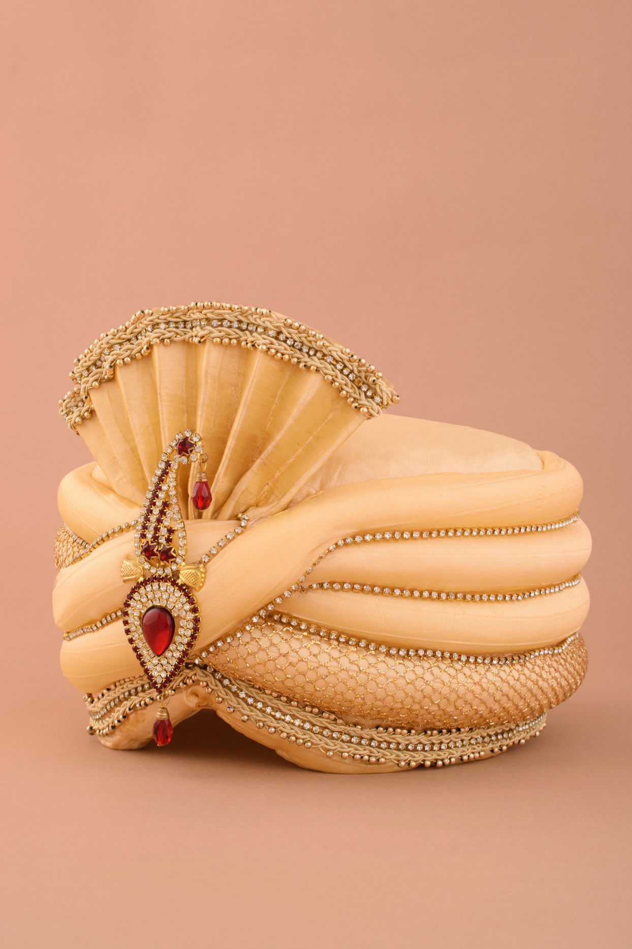 Buy Princely Fawn Safa Online in the USA @Manyavar - Safa for Men