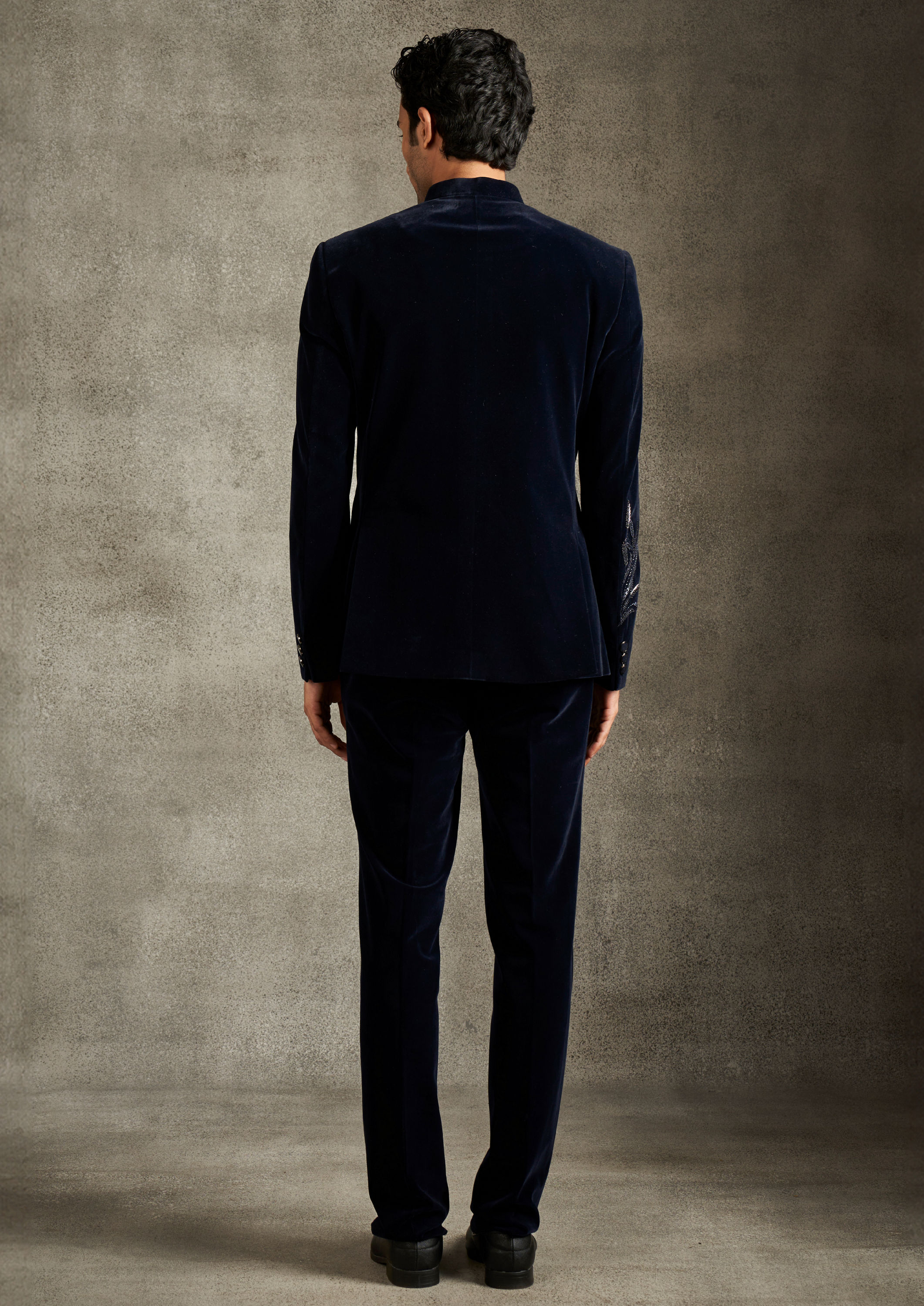 Buy Royal Blue Velvet Jodhpuri Set Online in India @Twamev - Jodhpuri ...