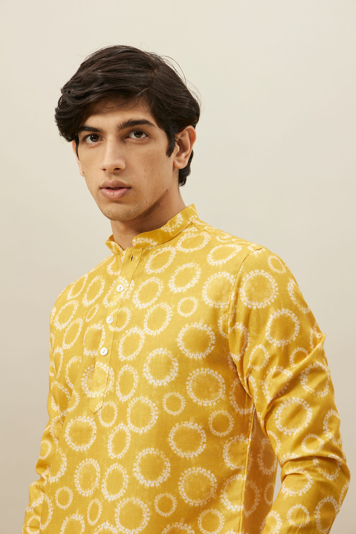 Buy Aspen Gold Spherical Printed Short Kurta Online in India @Manyavar ...