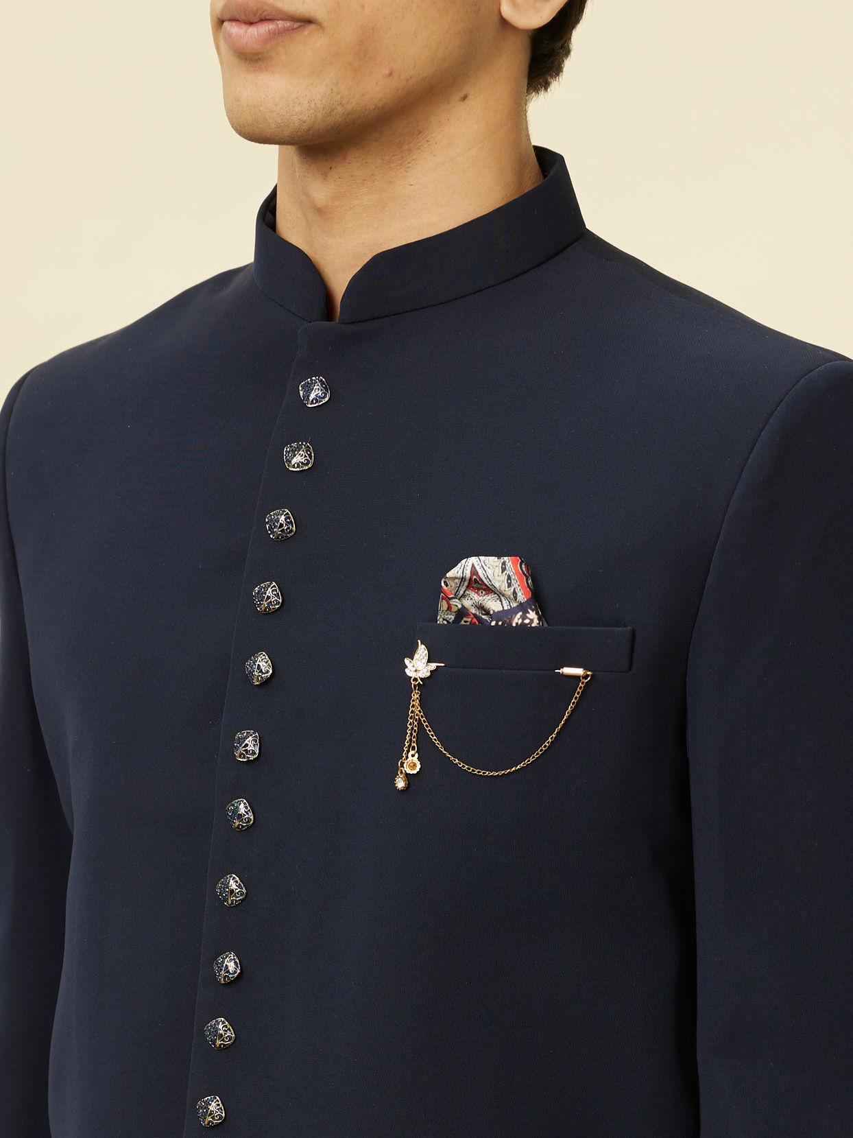 Buy Dark Sapphire Blue Classic Jodhpuri Suit Online in India @Manyavar ...