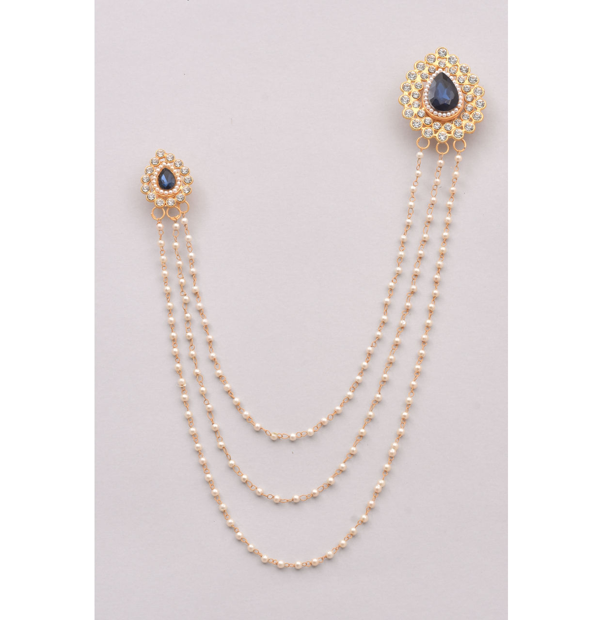 Brooch for Men - Buy Regal Blue Brooch Online @Manyavar