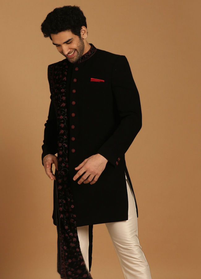 Indo Western for Men - Buy Black Indo Western With Dupatta Online @Manyavar