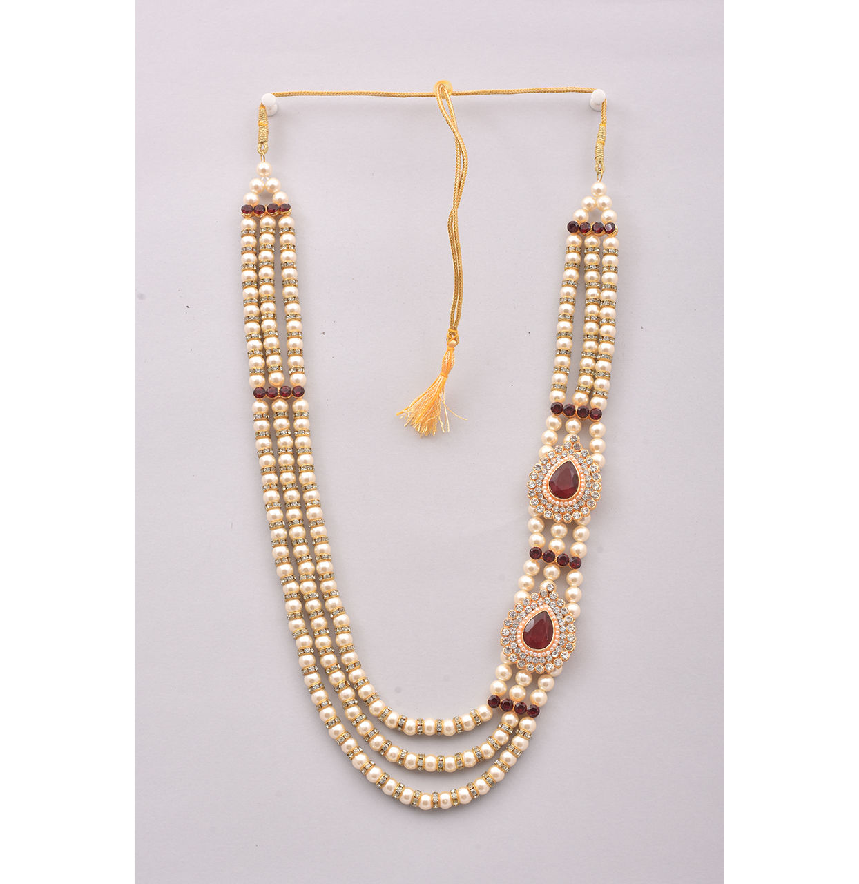 Buy Regal Maroon Mala Online in India @Manyavar - Mala for Men