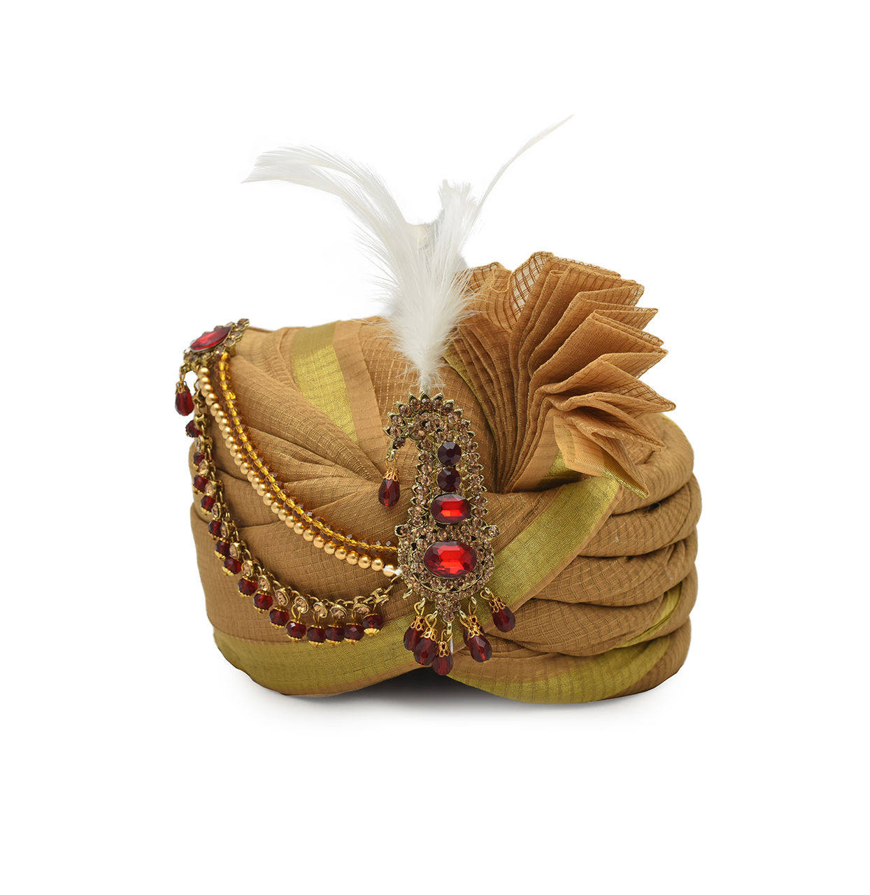 Buy Fawn Designer Safa Online in India @Manyavar - Safa for Men