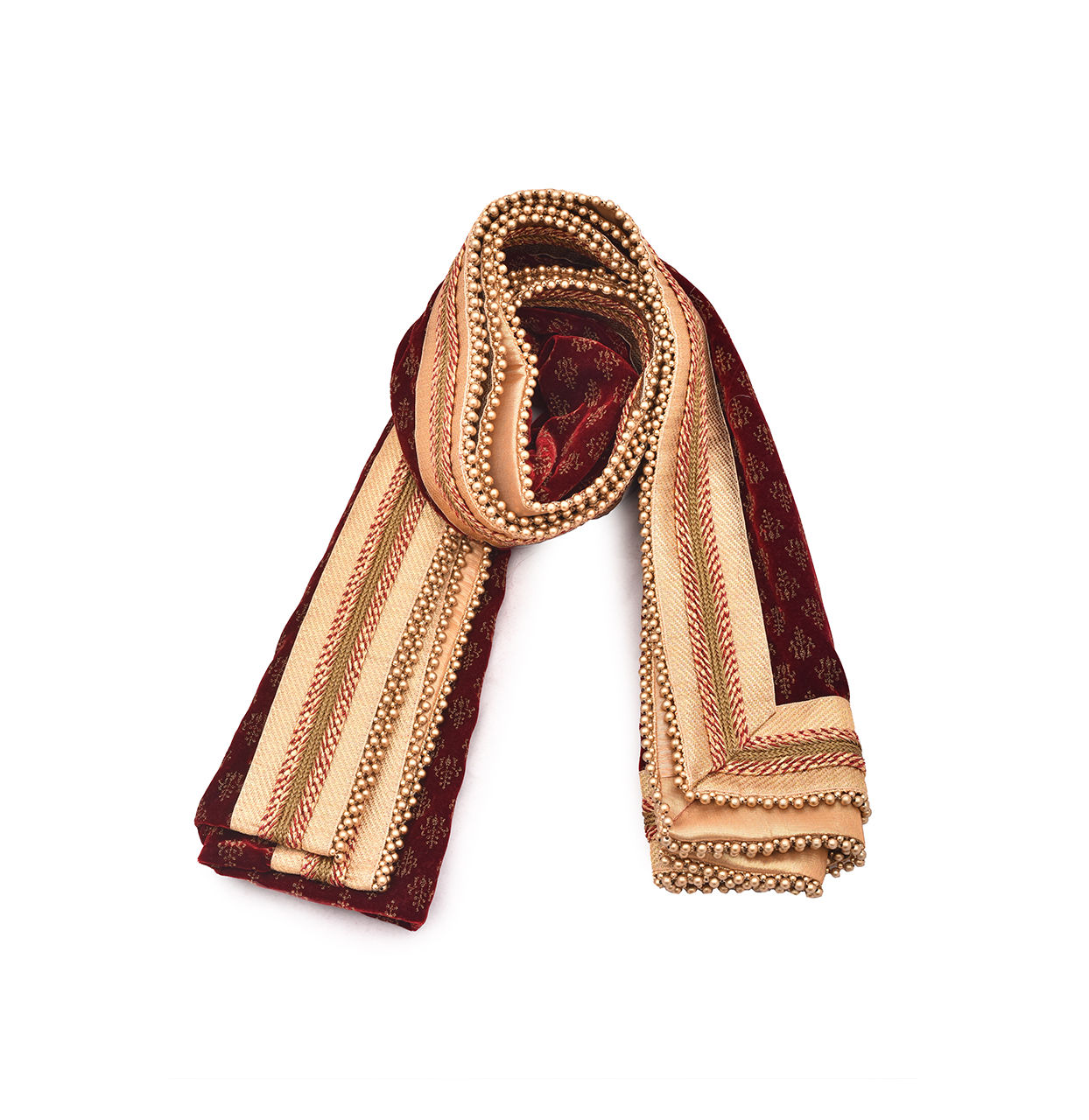 Buy Maroon Velvet Dupatta Online in India @Manyavar - Dupatta for Men