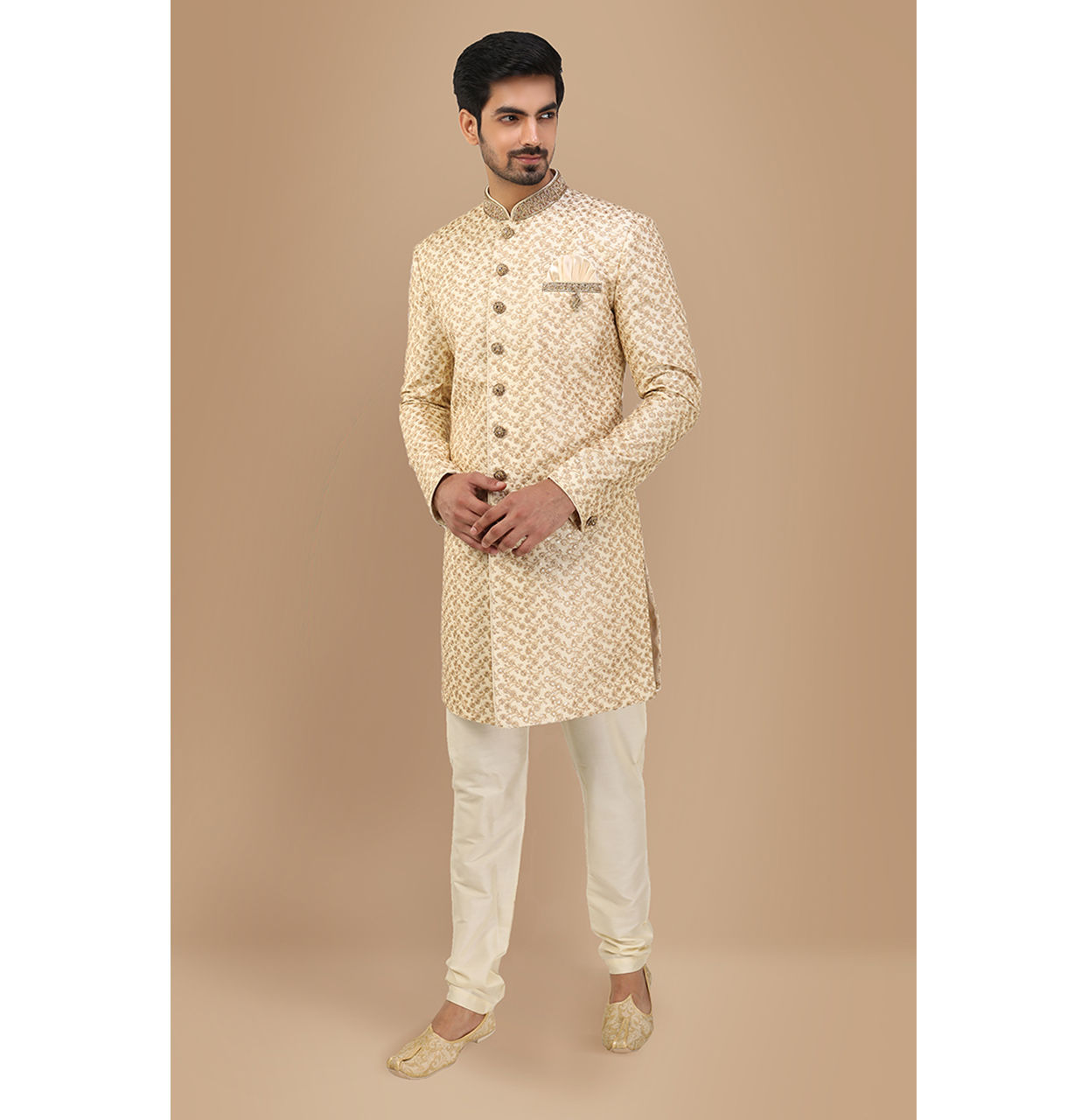 Indo Western for Men - Buy Fashionable Cream Indo Western Set Online ...