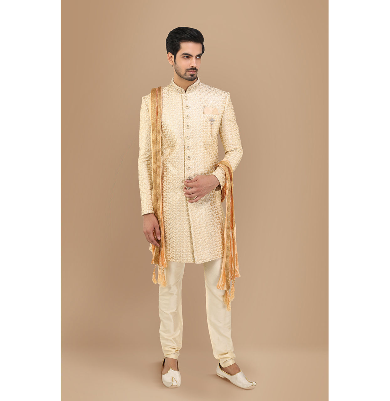 Buy Suave Light Colored Indo Western Online in the USA @Manyavar - Indo ...
