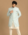 Buy Lavish Light Blue Indo Western Set Online in Australia @Manyavar ...