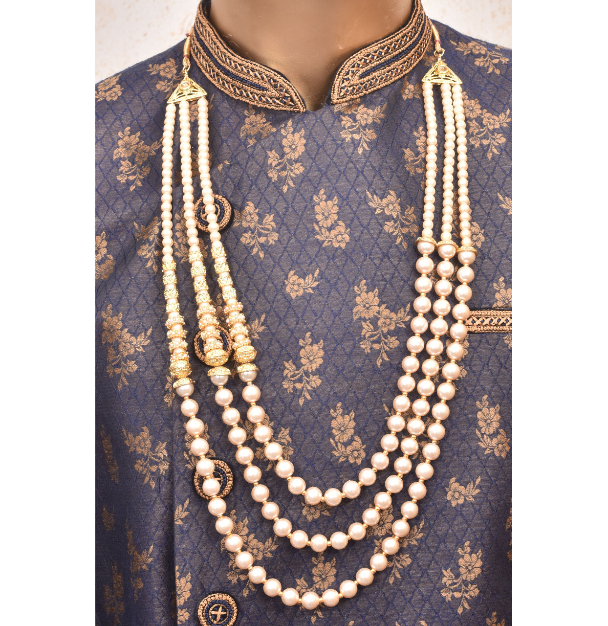Buy Attractive Fawn Mala Online in the USA @Manyavar - Mala for Men