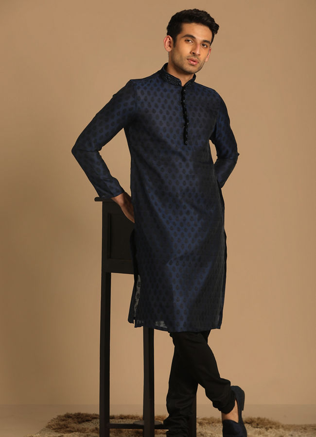 Buy Sublime Blue Kurta Set Online in India @Manyavar - Kurta Pajama for Men