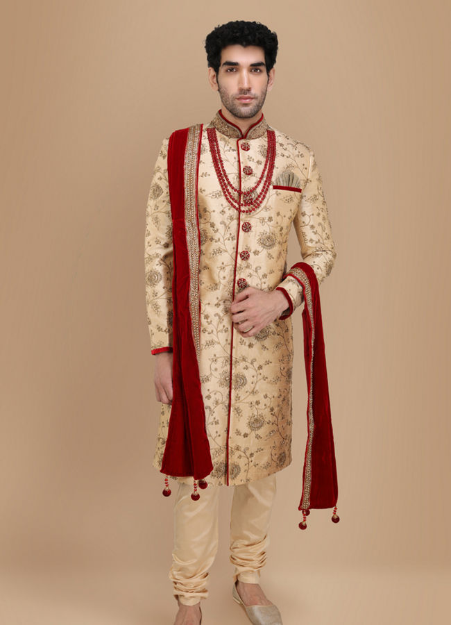 Buy Majestic Embroidered Traditional Sherwani Online in India @Manyavar ...