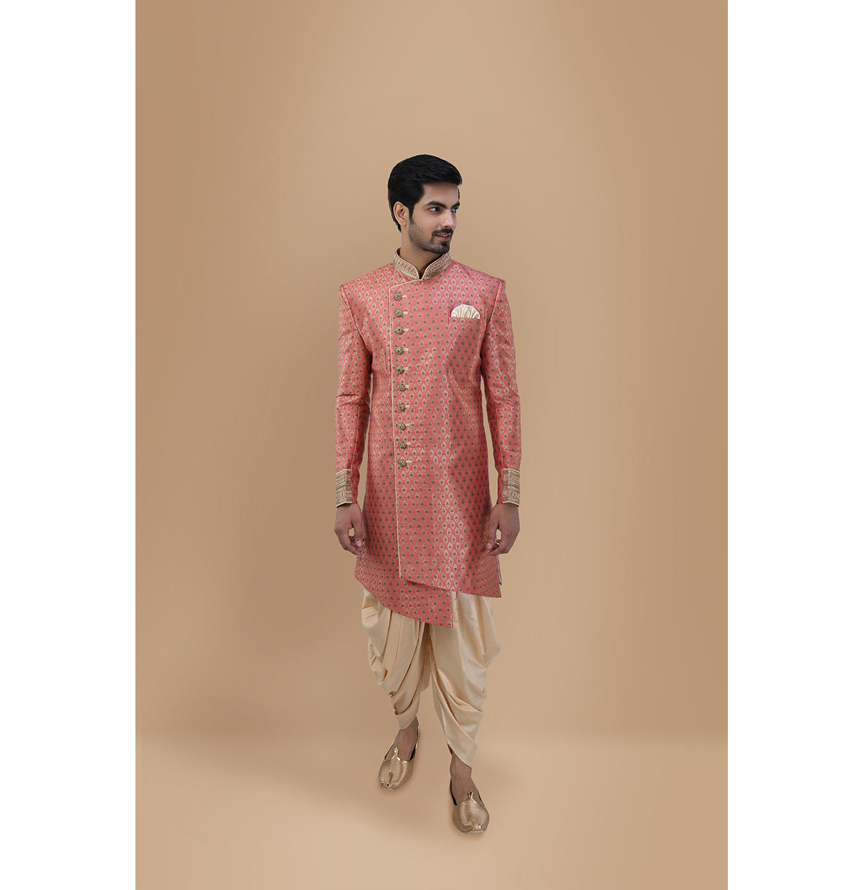 Buy Dashing Pink Sangeet Indo Western Set Online in India @Manyavar ...
