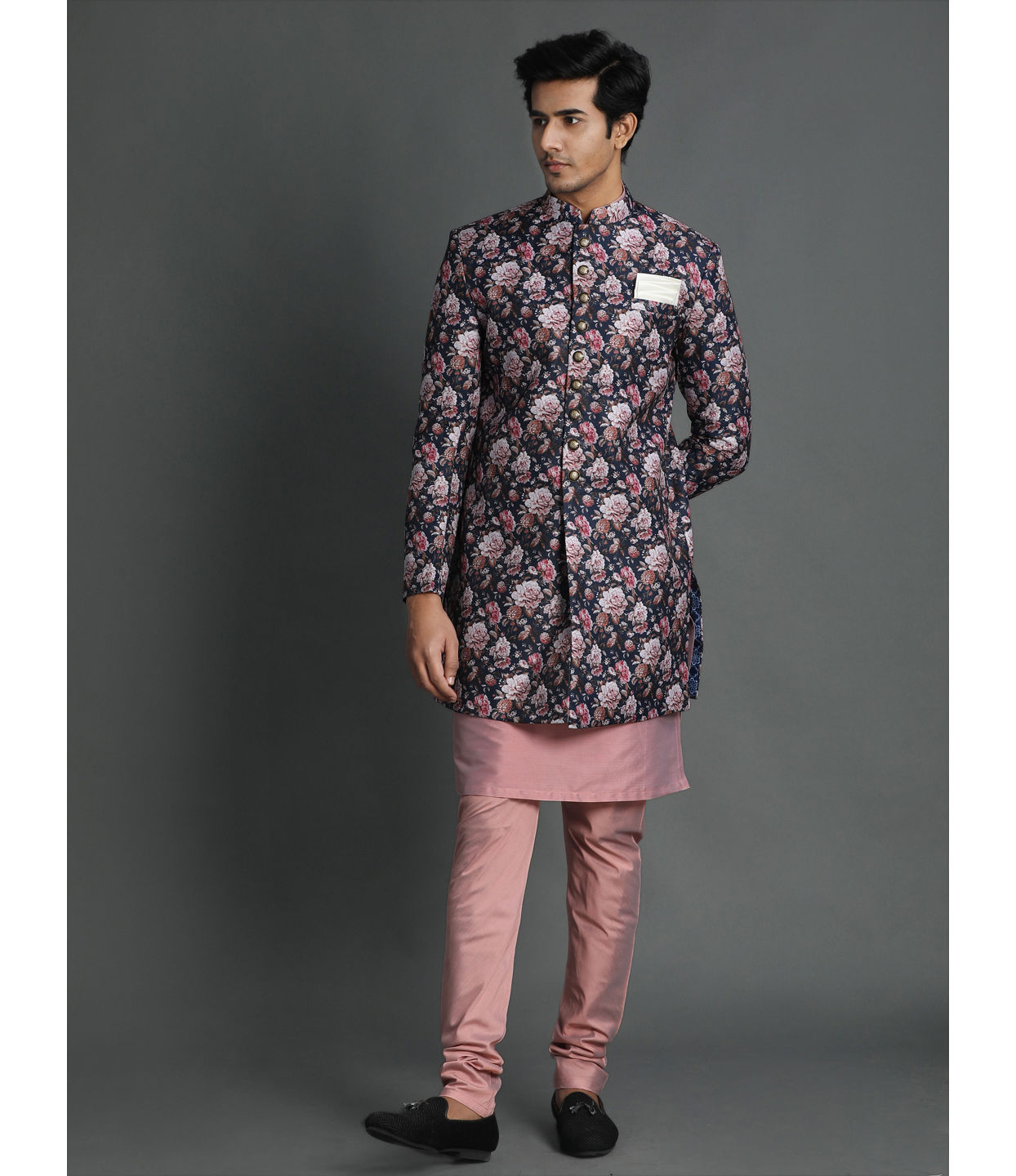 Buy Floral Indo-Western Set Online in India @Manyavar - Indo Western ...