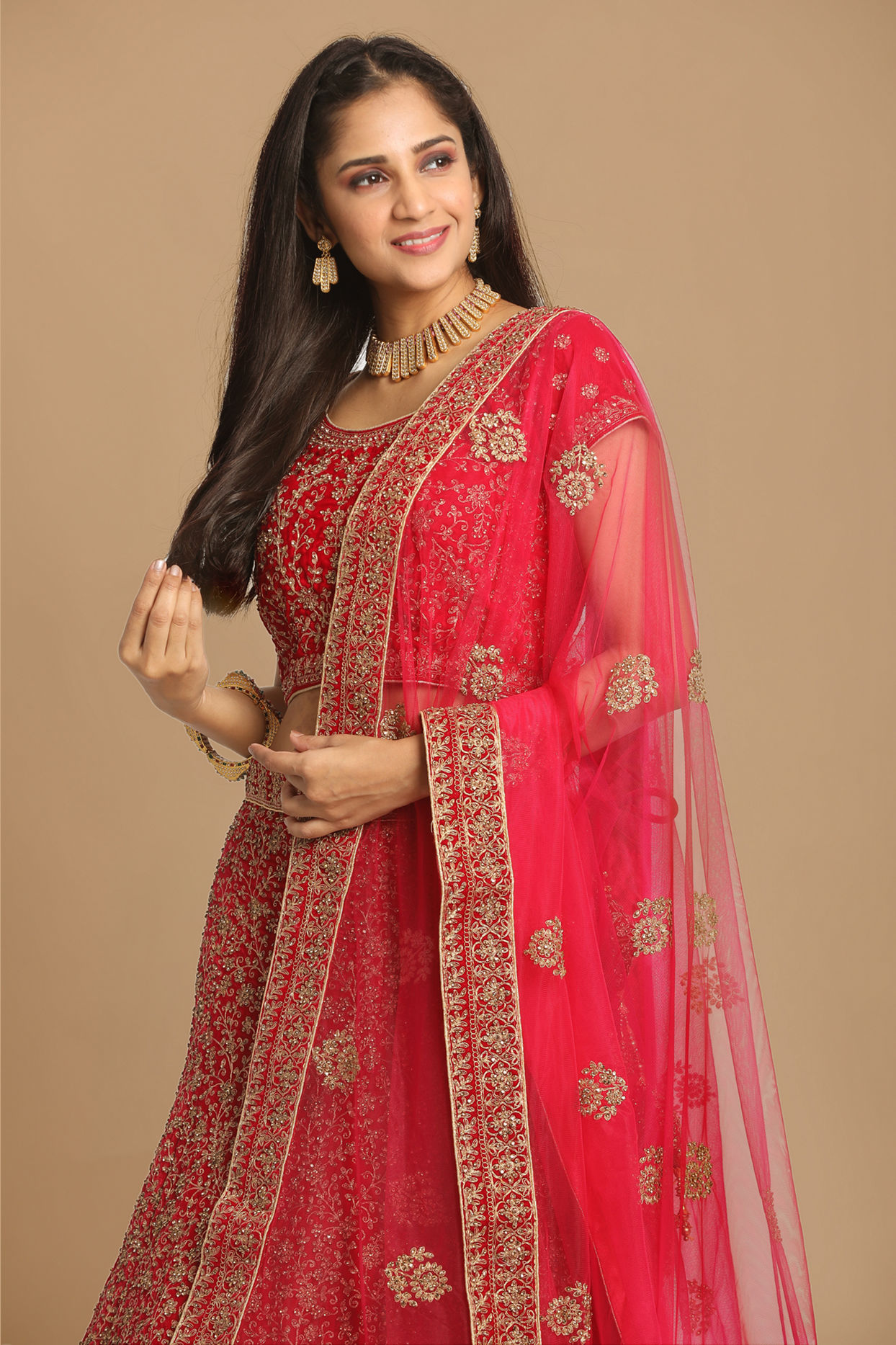 Lehenga for Female - Buy Graceful Embroidered Rani Lehenga Online ...