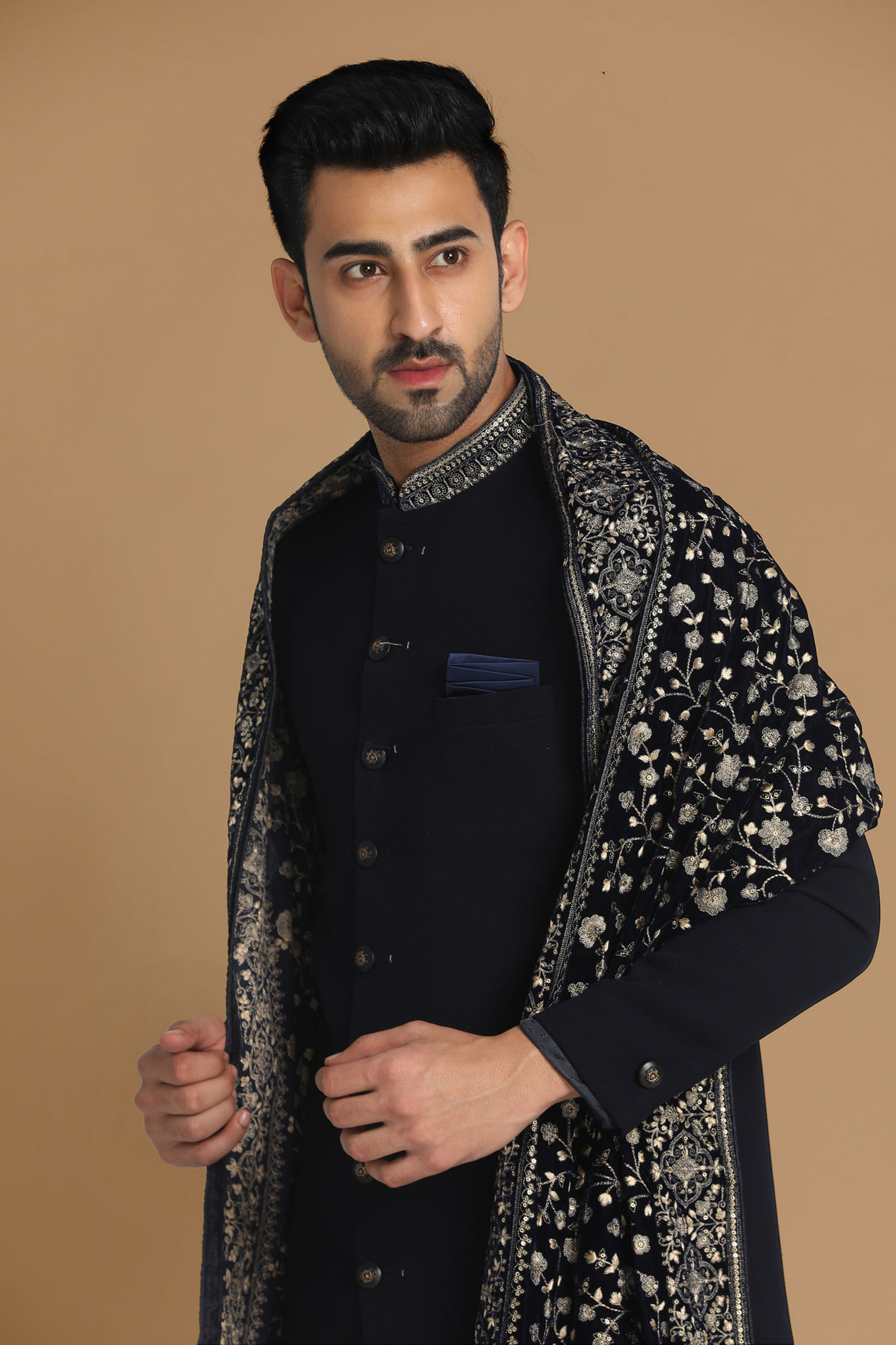 Buy Enchanting Blue Sherwani Suit Online in the USA @Manyavar ...