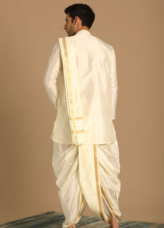 Kurta Pajama for Men - Buy Traditional South White Dhoti Set Online ...