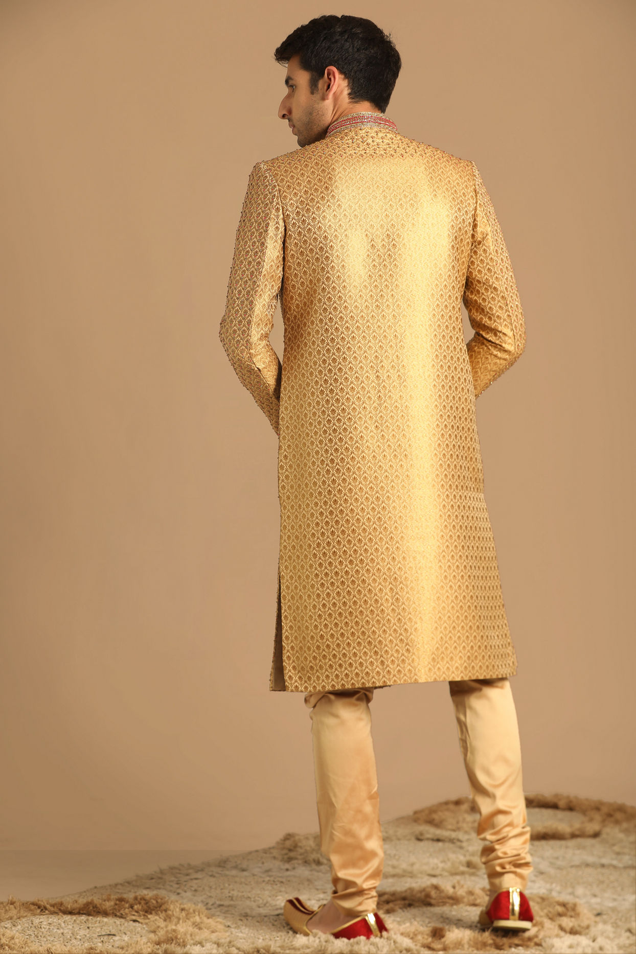 Buy Classy Fawn Sherwani Online in the USA @Manyavar - Sherwani for Men