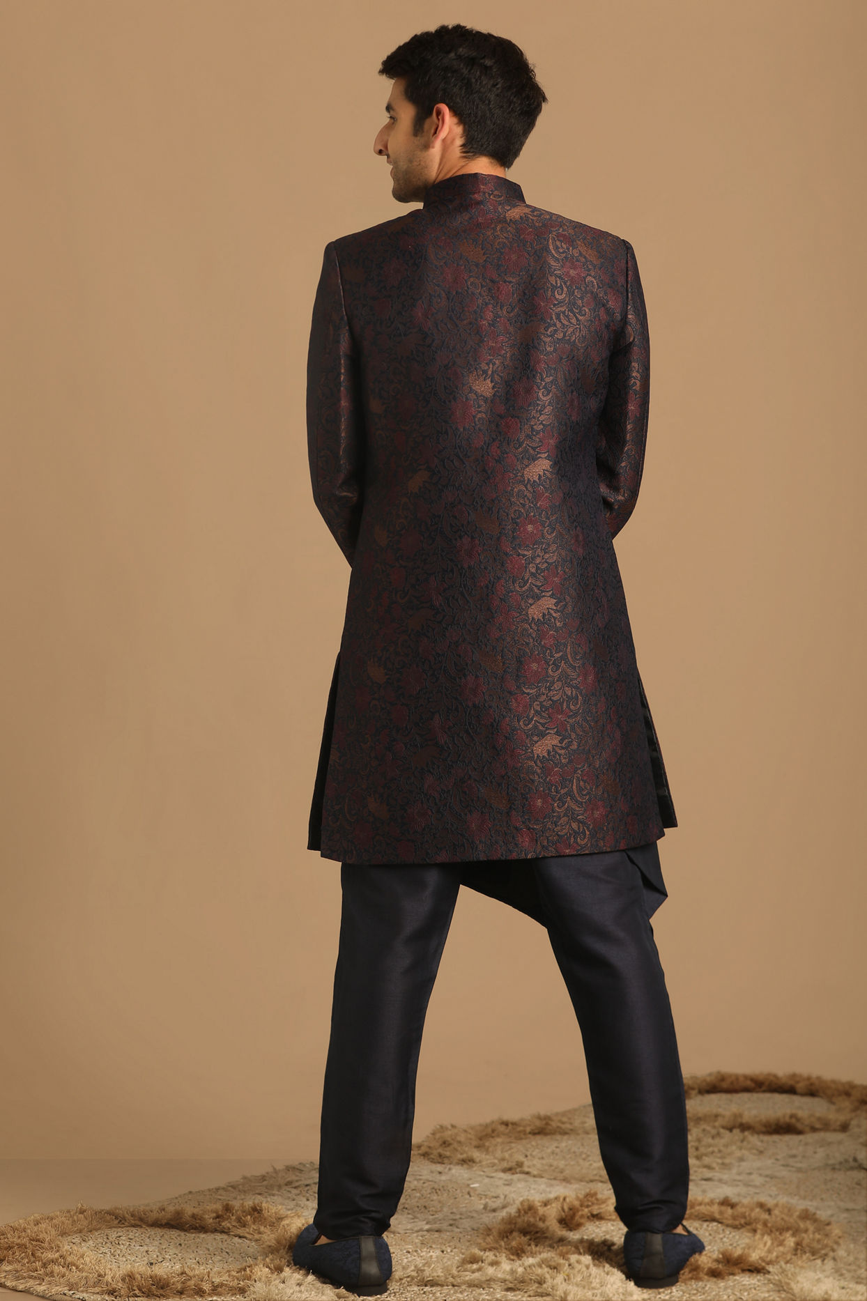 Buy Suave Blue Indo Western Set Online in India @Manyavar - Indo ...