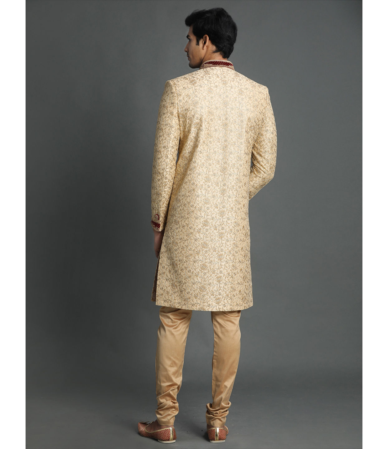 Buy Aristocratic Fawn Color Sherwani Suit Online in India @Manyavar ...