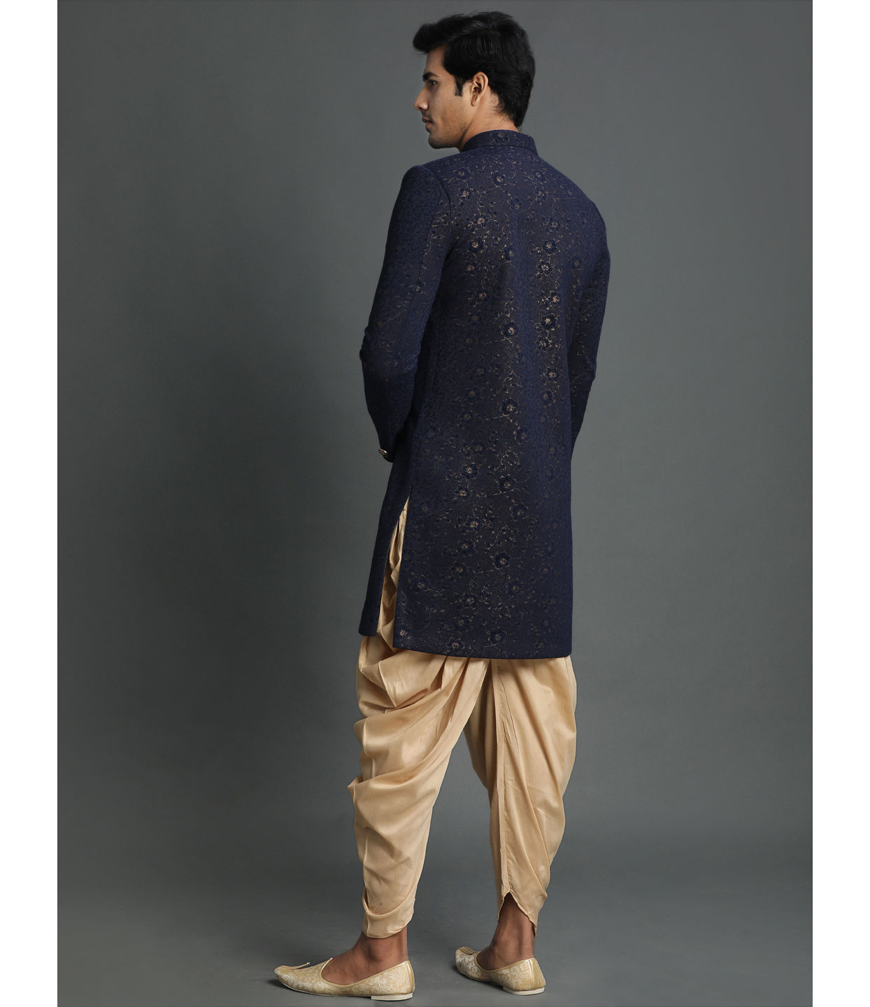 Buy Appealing Dark Blue Indo Western Set Online in the USA @Manyavar ...