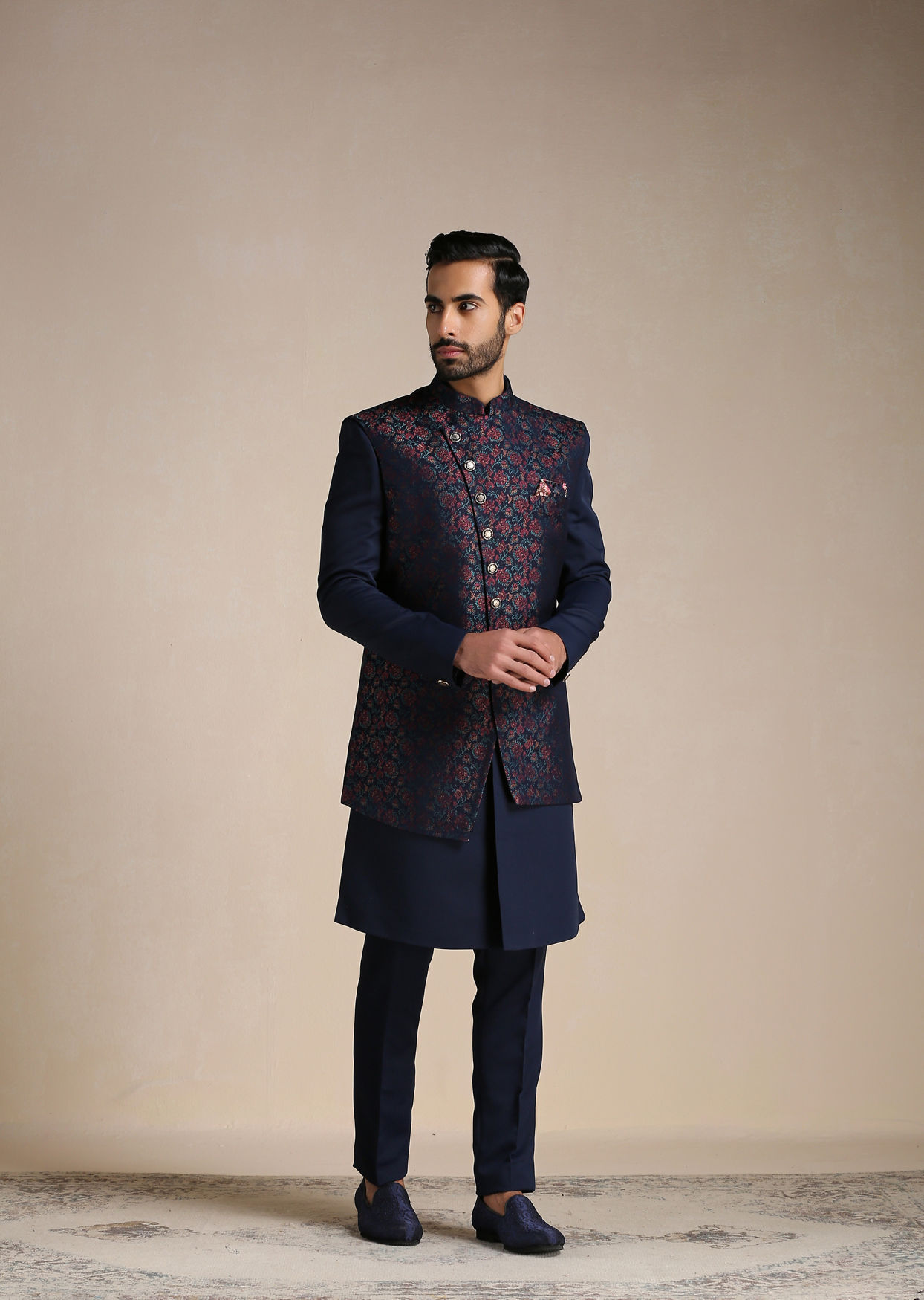 Indo Western for Men - Buy Alluring Blue Indo Western Set Online @Manyavar