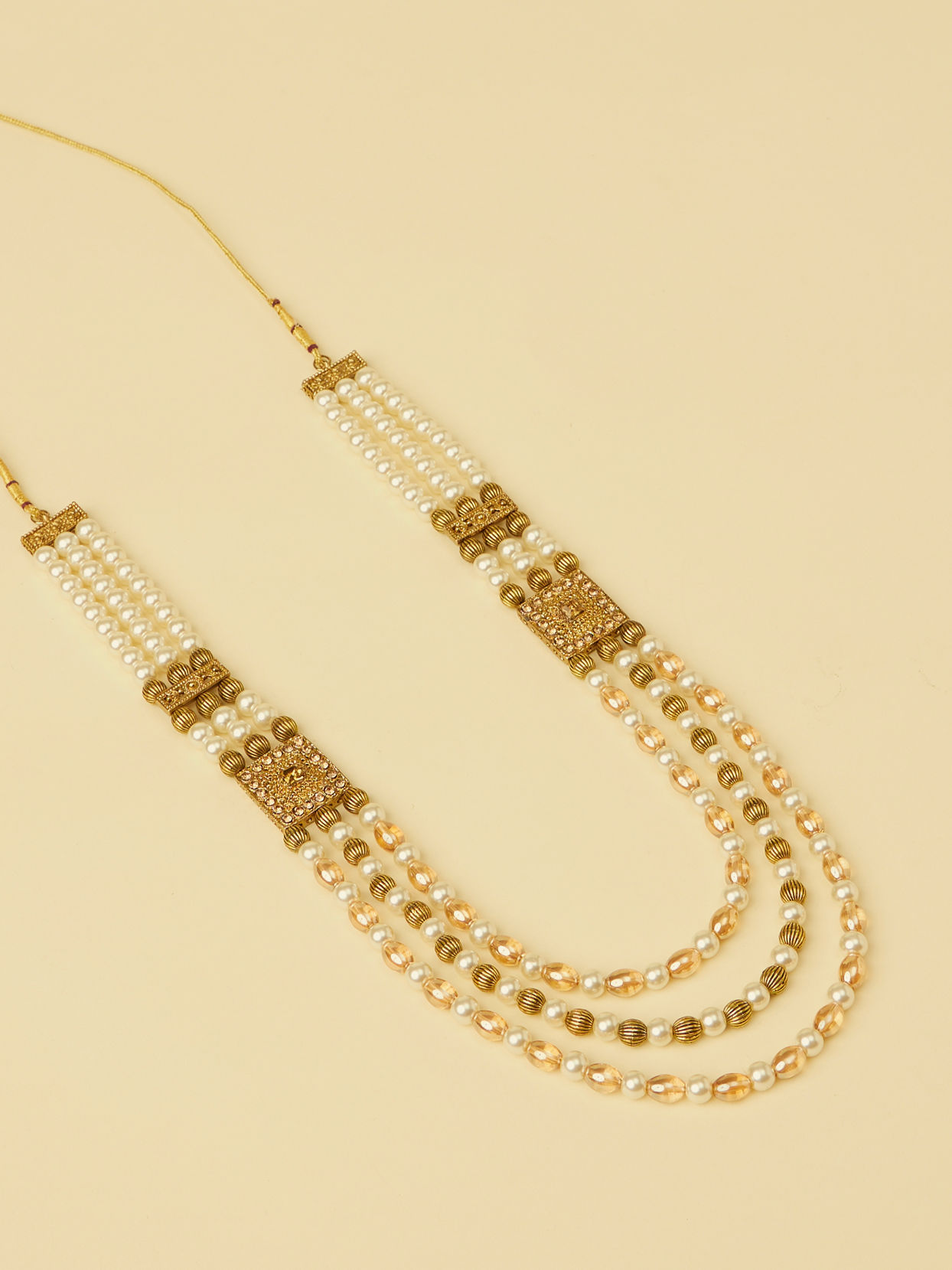 Buy Pearl and Stone Pendant Mala Online in India @Manyavar - Mala for Men