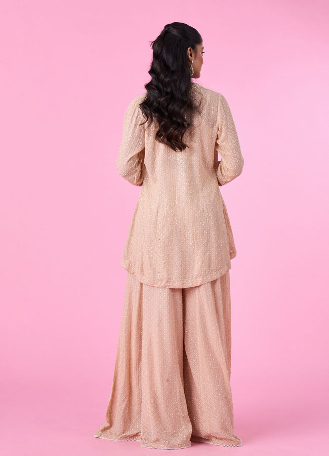 Buy Peach Splendor Indo Western Online in the UK @Mohey - Indo western ...