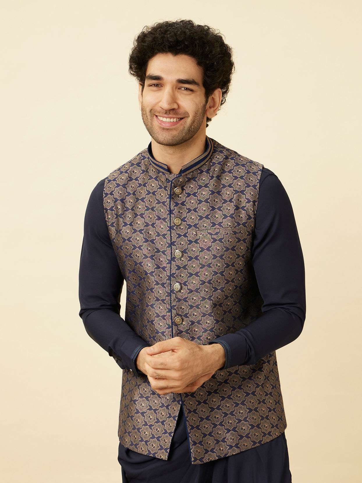 Buy Midnight Sapphire Blue Thor's Hammer Jacket Online in India ...