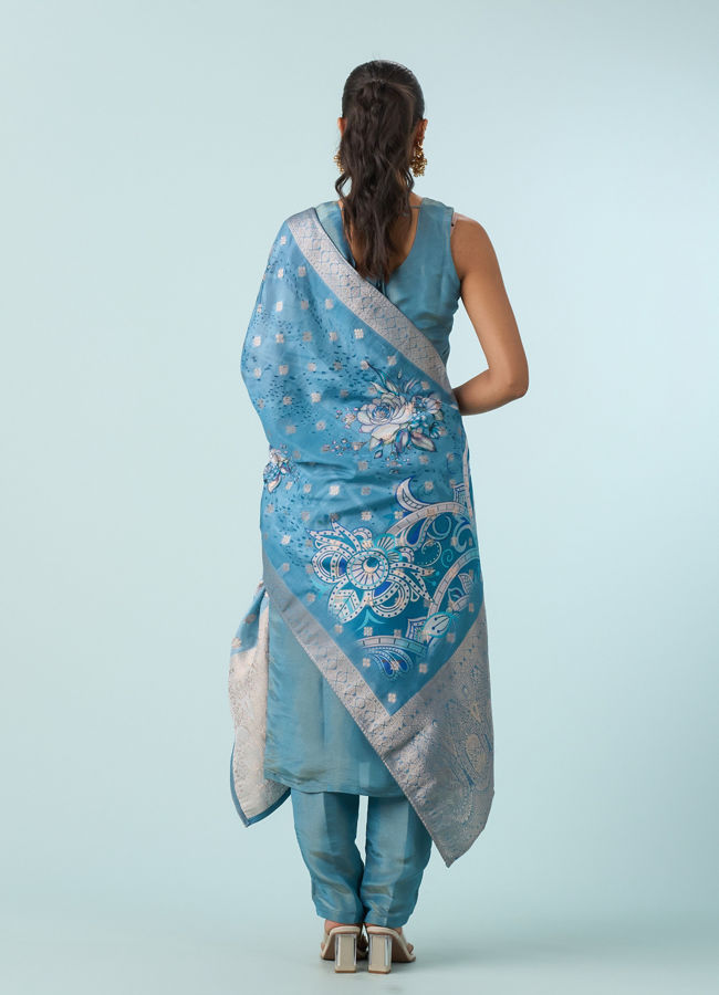 Buy Blue Regalia Stitched Suit Online in the UK @Mohey - Straight Suit ...