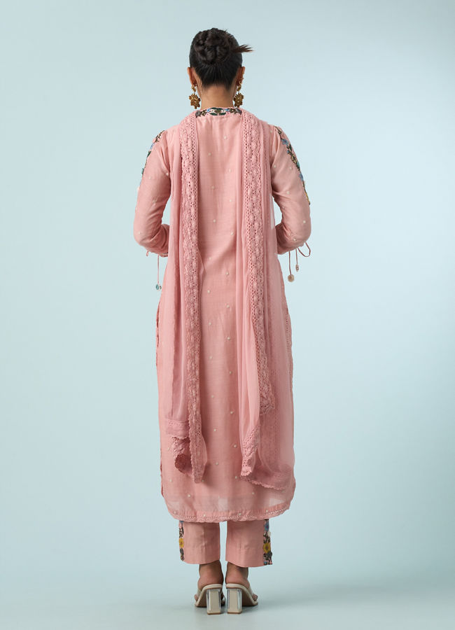 Buy Pink Parade Stitched Suit Online in India @Mohey - Straight Suit ...
