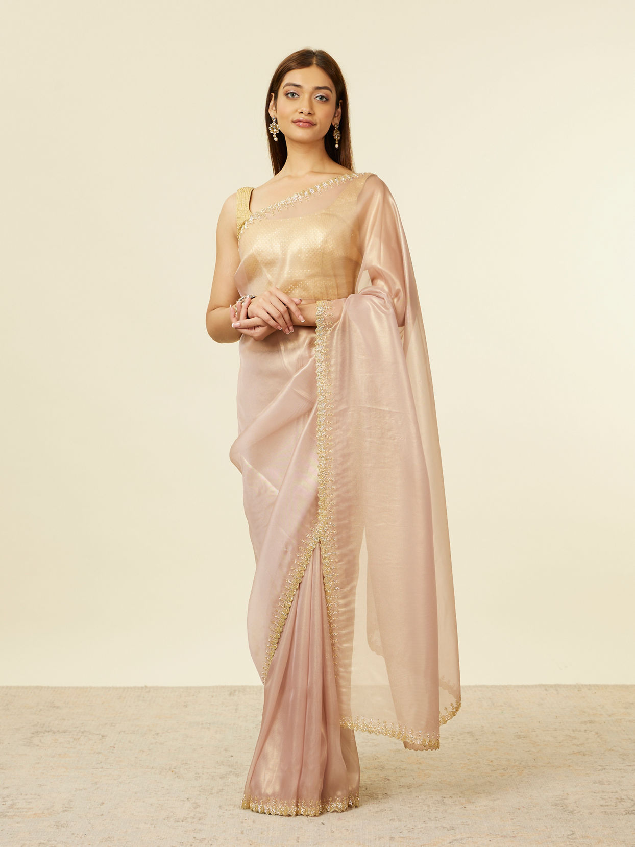 Buy Purple Cutdana Work Saree Online in the USA @Mohey - Saree for Women