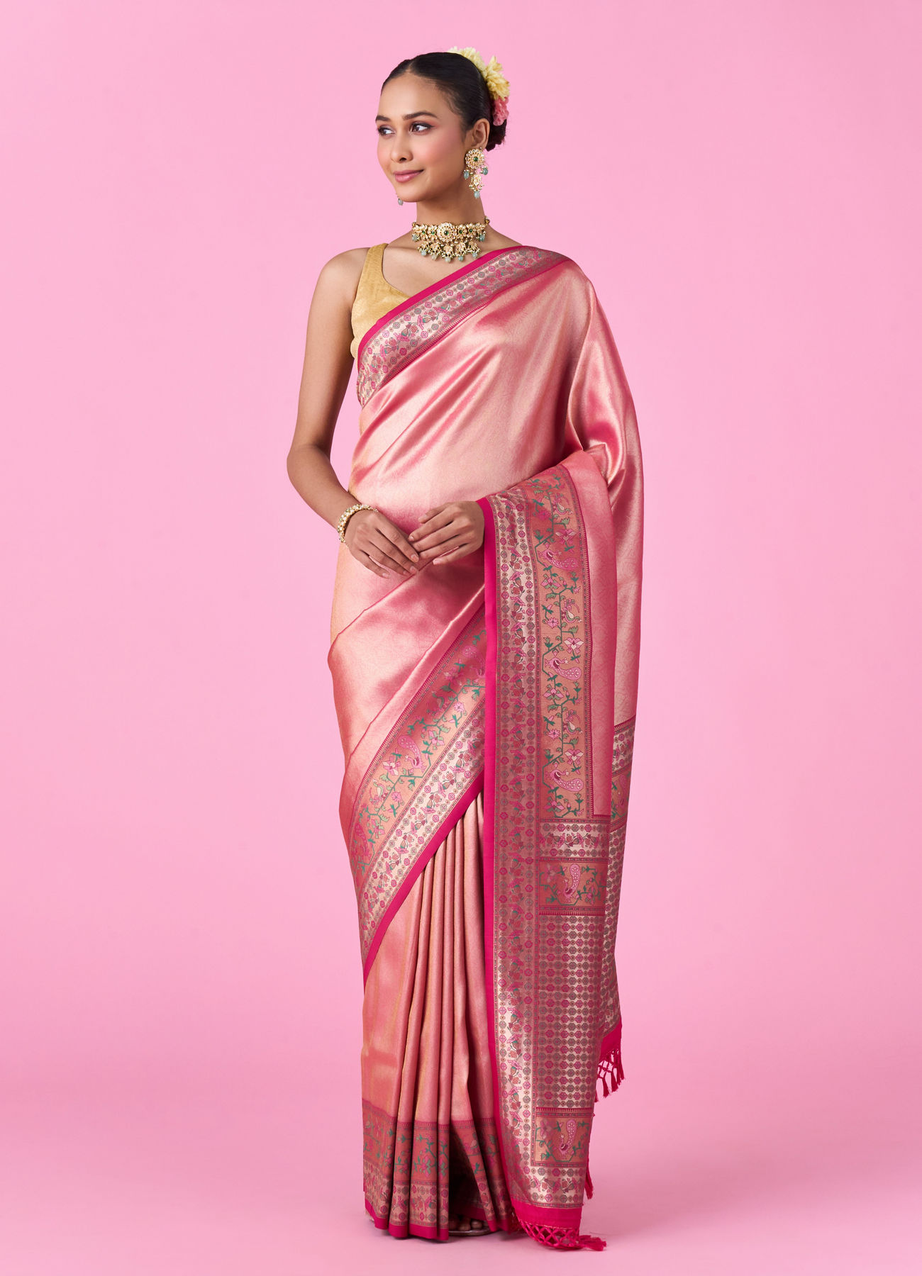 Buy Rani Pink Opulence Banarasi Saree Online in Australia @Mohey ...