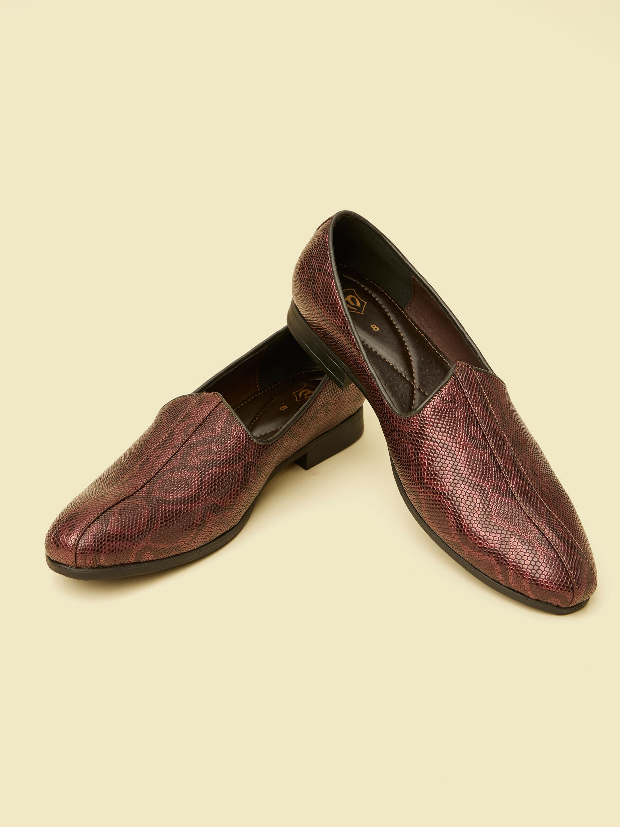 Buy Wine Loafer Style Shoes Online in the USA @Manyavar - Footwear for Men