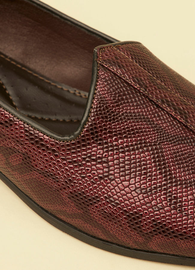 Buy Wine Loafer Style Shoes Online in the USA @Manyavar - Footwear for Men