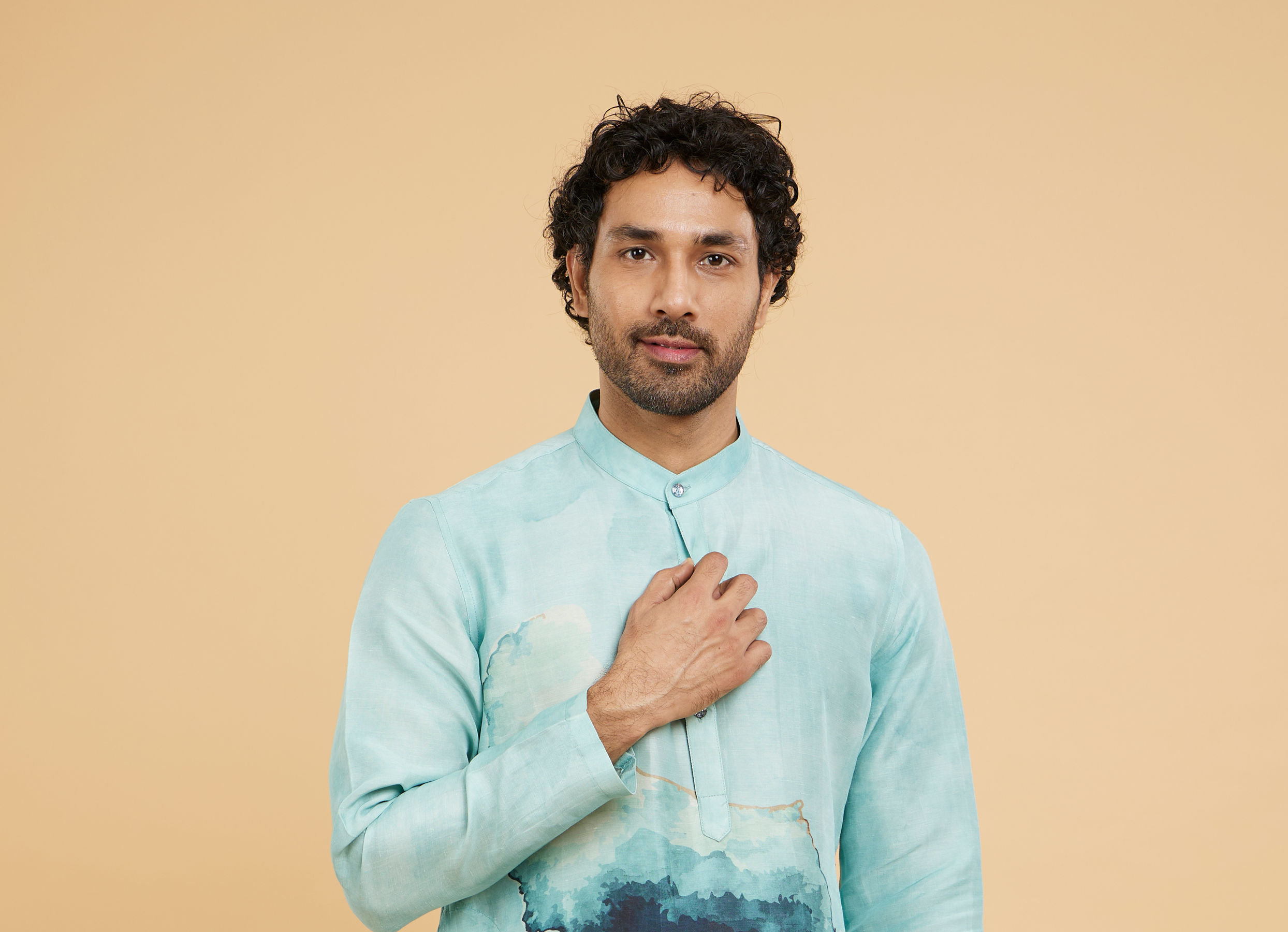 Buy Ethereal Light Blue Kurta Pajama Online in the USA @Twamev - Kurta ...