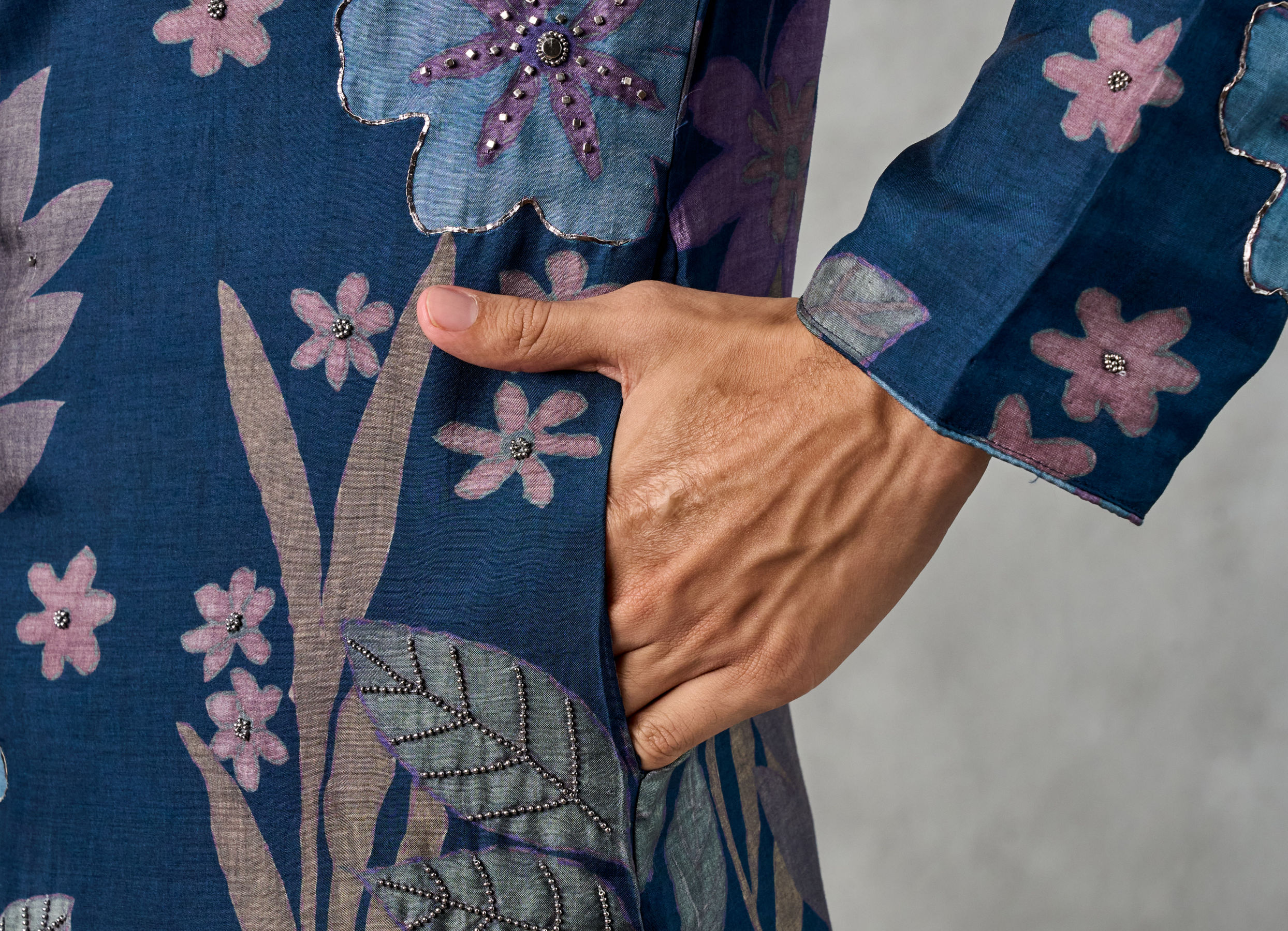 Buy Dark Blue Festive Charm Kurta Churidar Online in Australia @Twamev ...