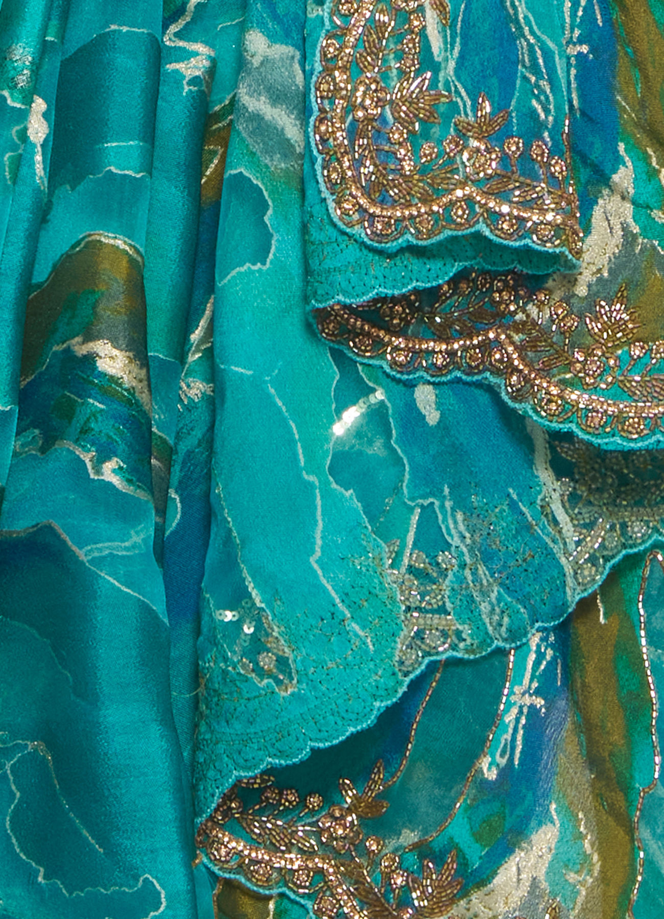 Buy Ravishing Rama Green Saree Online in the USA @Twamev - Saree for Women