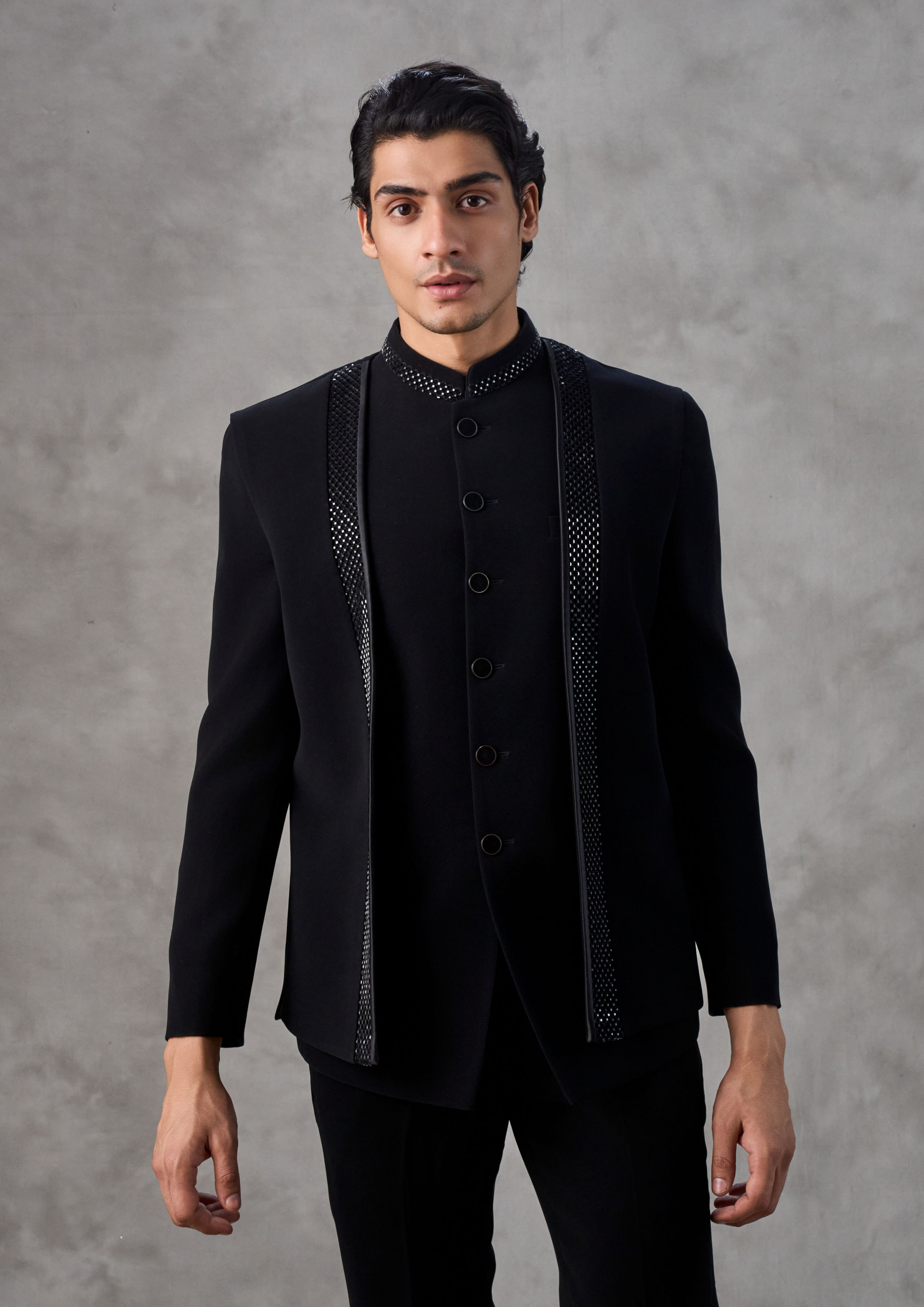 Buy Black Royal Jodhpuri Ensemble Online in India @Twamev - Jodhpuri ...