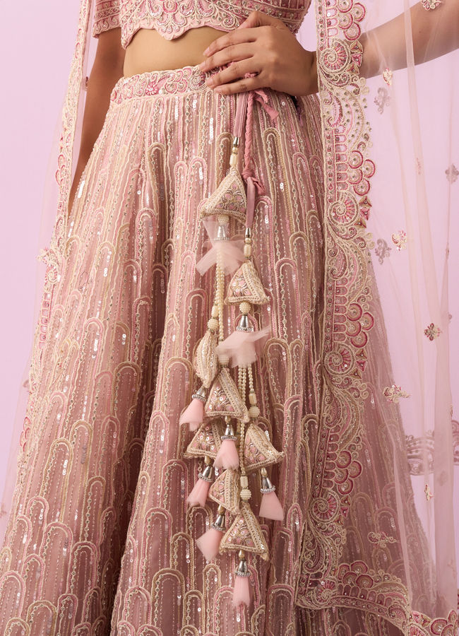 Buy Enchanting Light Pink Lehenga Online in India @Mohey - Lehenga for ...